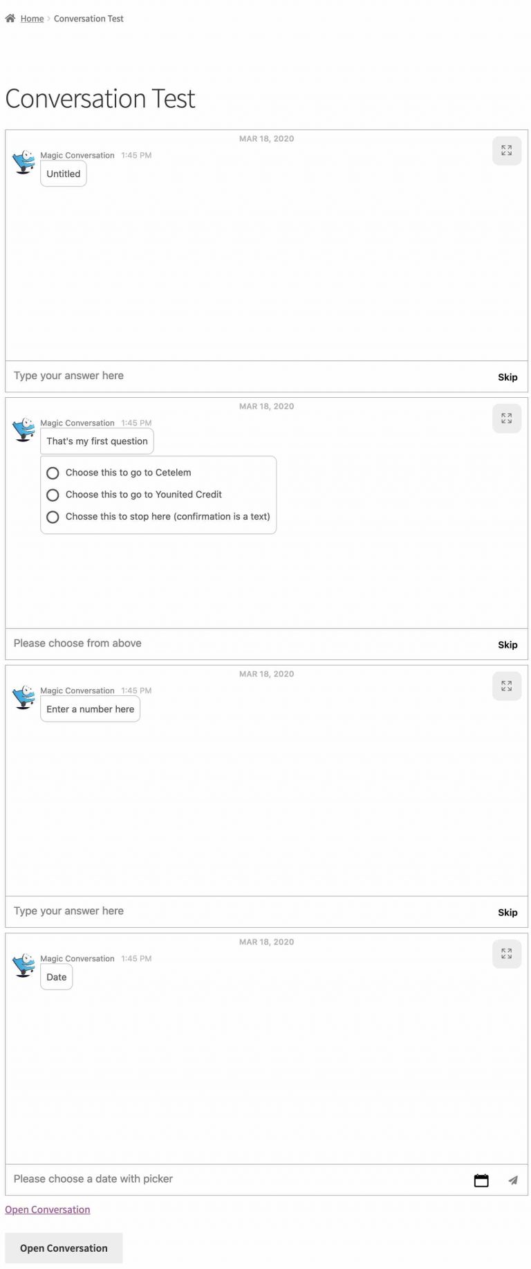 Screencaps - Conversational Form Wordpress Plugin - Magic Conversation For Gravity Forms