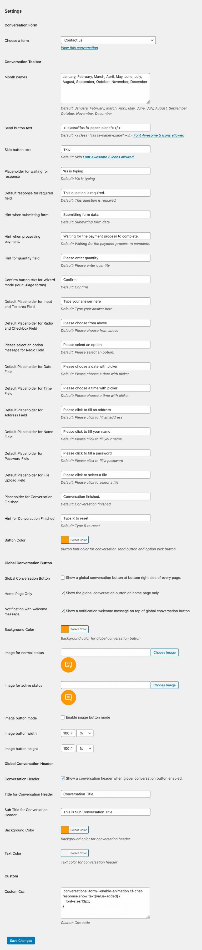 Screencaps - Conversational Form Wordpress Plugin - Magic Conversation For Gravity Forms